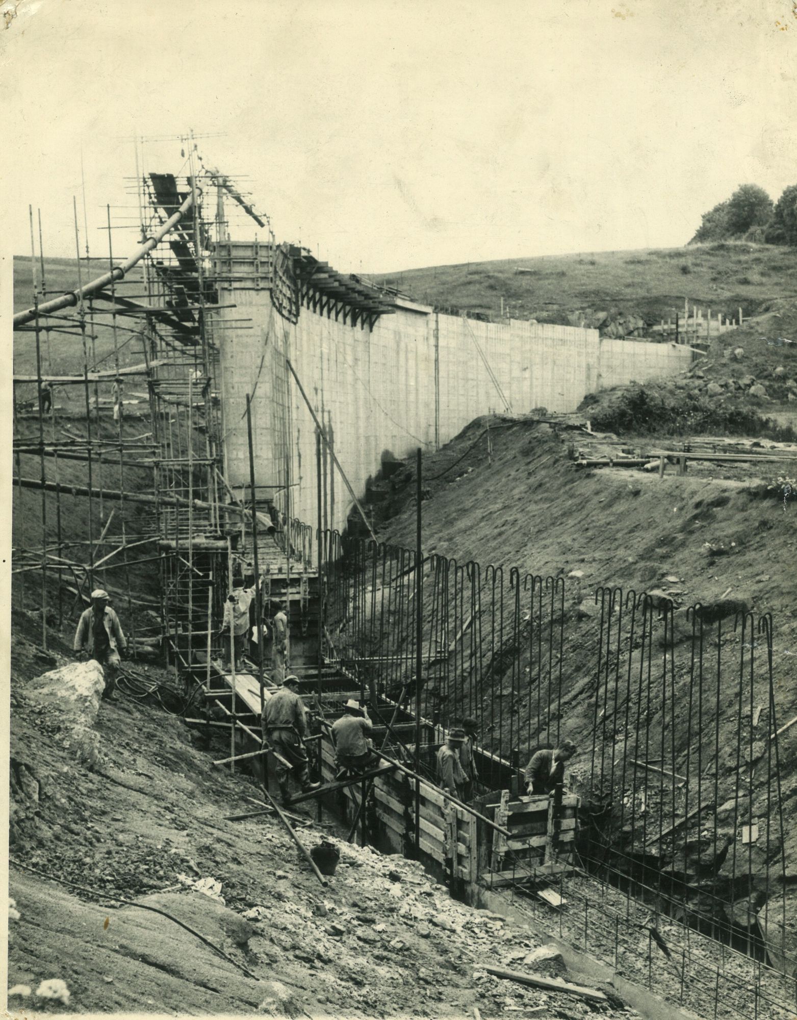 La construction du barrage de Ribou